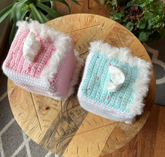 Have Your Cake and Eat It Too! Free Tissue Box Cover Crochet Pattern